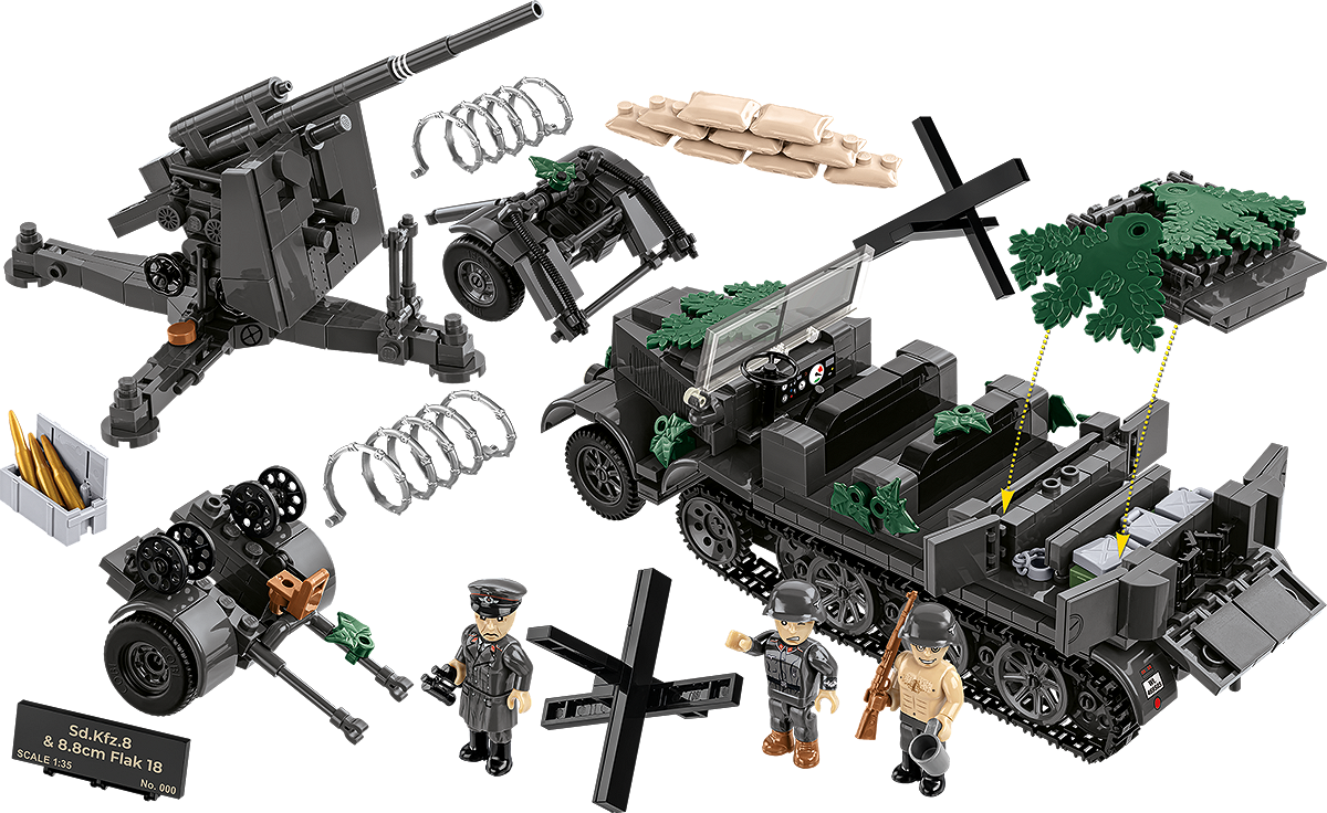 Sd.Kfz.8 & 8.8 cm Flak18 - Limited Edition (COBI-3139) \ Tanks and ...